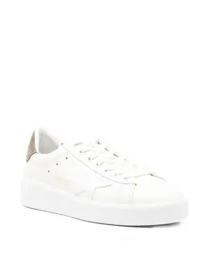GOLDEN GOOSE Star Detail Lace-up Sneakers - White