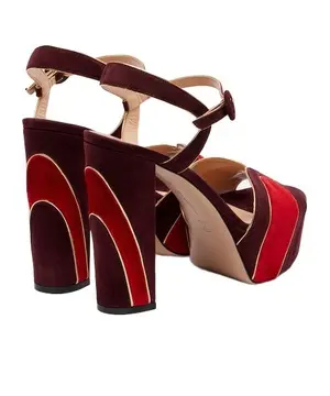 GIANVITO ROSSI 125 Suede Platform Sandals