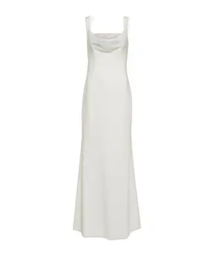 Roland Mouret Embellished Crêpe Gown - White
