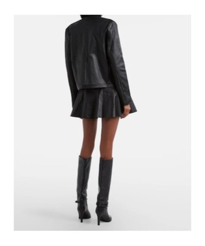Stouls Mila Lamb Leather Miniskirt - Black