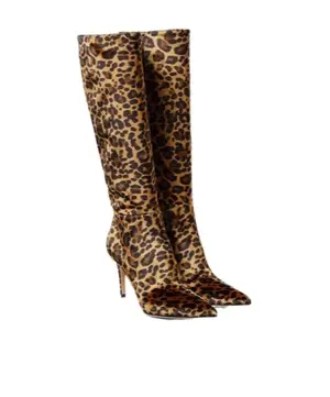 GIANVITO ROSSI Versatile Leopard Print Tall Boots - Brown