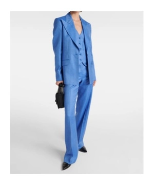 Gabriela Hearst Coleridge Wool, Silk, And Linen Vest - Blue