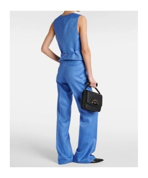 Gabriela Hearst Coleridge Wool, Silk, And Linen Vest - Blue