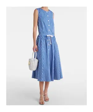 PATOU Striped Sleeveless Dress