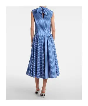 PATOU Striped Sleeveless Dress