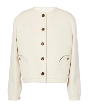 BLAZÉ MILANO Gliss Wool And Cashmere-blend Jacket - White