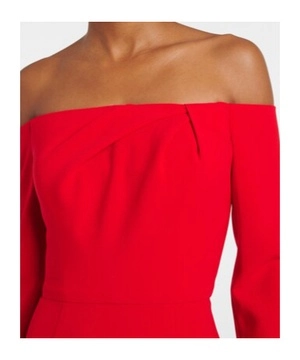 Carolina Herrera Off-shoulder Draped Crêpe Gown