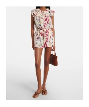 Ulla Johnson Aurielle Floral Silk Shorts - White