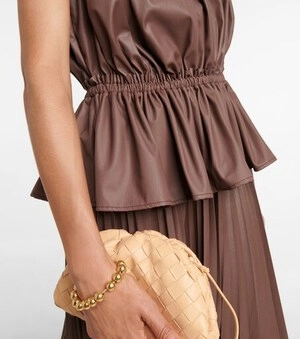 Altuzarra Sleeveless Faux Leather Peplum Top