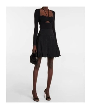 Oscar De La Renta Pleated Cotton-blend Skirt