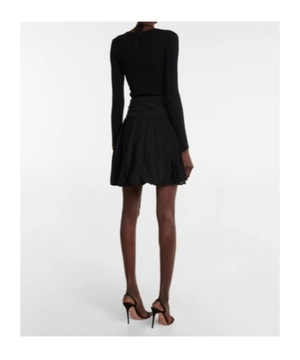 Oscar De La Renta Pleated Cotton-blend Skirt