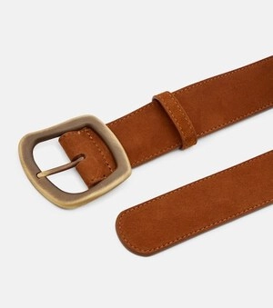 Gabriela Hearst Simone Medium Suede Belt - Brown