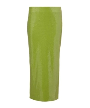 Oscar De La Renta Sequined Pencil Skirt - Green