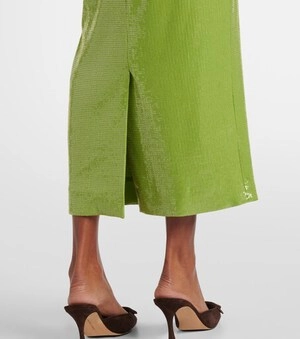 Oscar De La Renta Sequined Pencil Skirt