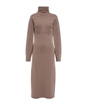 Altuzarra Brimlad Wool And Cashmere Knit Dress - Brown
