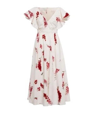 Giambattista Valli Floral Cotton Midi Dress - White