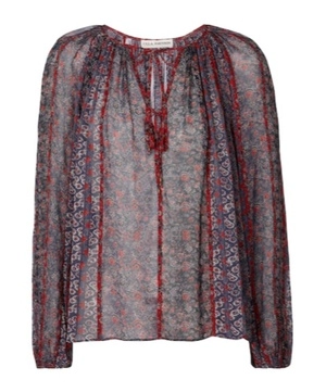 Ulla Johnson Deetra Floral Silk Blouse - Gray