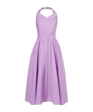 PATOU Pleated Midi Dress - Purple