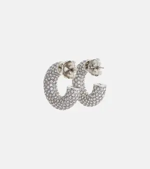 Amina Muaddi Cameron Mini Embellished Earrings