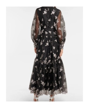 Erdem Tabetha Floral Embroidered Silk Dress