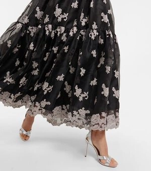 Erdem Tabetha Floral Embroidered Silk Dress