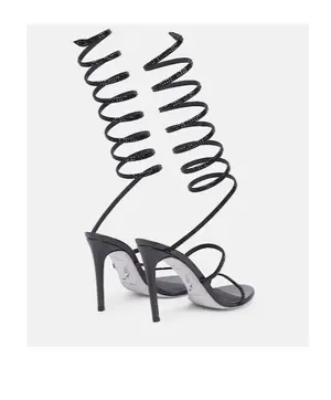 Rene Caovilla Cleo Embellished Leather Sandals