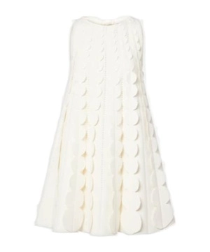 Oscar De La Renta Abstract Brushstroke Midi Dress - White
