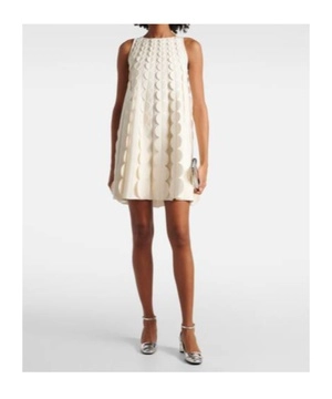 Oscar De La Renta Abstract Brushstroke Midi Dress