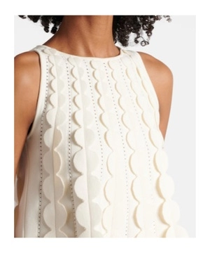 Oscar De La Renta Abstract Brushstroke Midi Dress