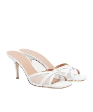 MALONE SOULIERS Perla 70 Leather And Mesh Mules