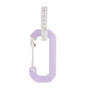 EERA Chiara Small 18kt Gold Single Earring With Diamonds - Purple
