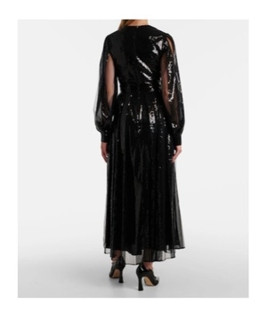 Elie Saab Sequined Tulle Maxi Dress
