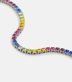 Amina Muaddi Crystal Embellished Necklace