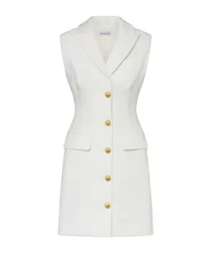 Veronica Beard Fairfax Linen-blend Minidress - White