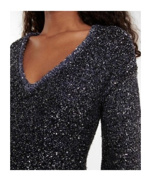 Altuzarra Sequined Plunge Neck Mini Dress