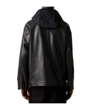 C.P. COMPANY Solid Color Leather Jacket