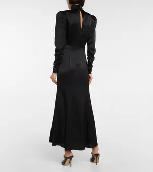 Alessandra Rich Embellished Silk Satin Gown