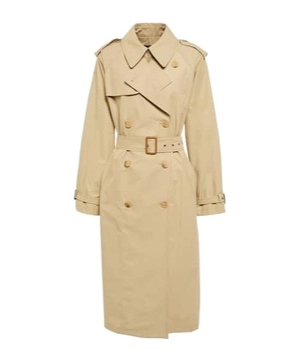 NILI LOTAN Long Trench Coat - Nude