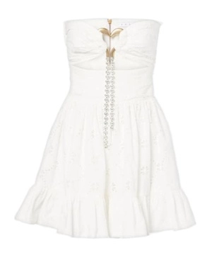 AREA Draped Cotton Minidress