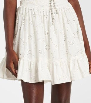 AREA Draped Cotton Minidress