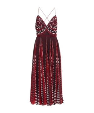 Altuzarra Oceanid Printed Pleated Midi Dress