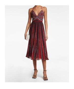 Altuzarra Oceanid Printed Pleated Midi Dress
