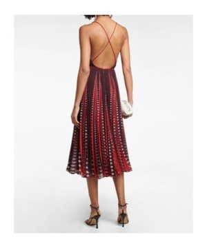 Altuzarra Oceanid Printed Pleated Midi Dress