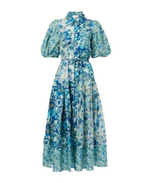 ALEMAIS Sacha Floral Ramie Shirt Dress