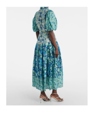 ALEMAIS Sacha Floral Ramie Shirt Dress