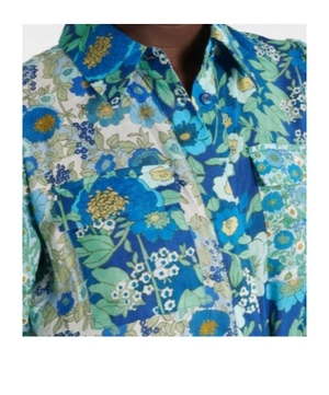 ALEMAIS Sacha Floral Ramie Shirt Dress
