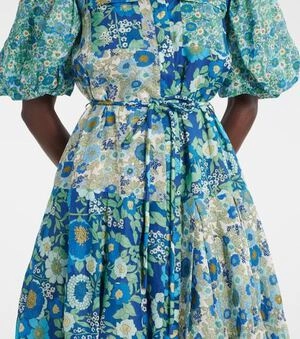 ALEMAIS Sacha Floral Ramie Shirt Dress