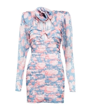Magda Butrym Floral Cutout Silk Minidress - White