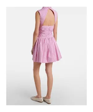 PATOU Sleeveless Striped Mini Dress