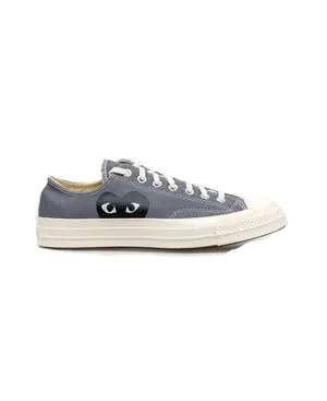 Play Comme Des Garcon Logo Lace-up Casual Shoes - White